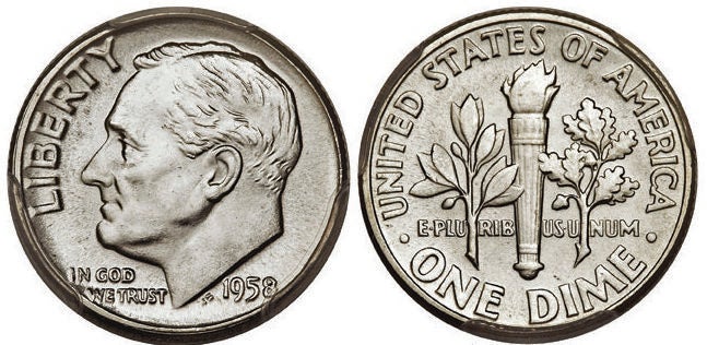 The 1958 Roosevelt Dime Waits in the Wings - Numismatic News