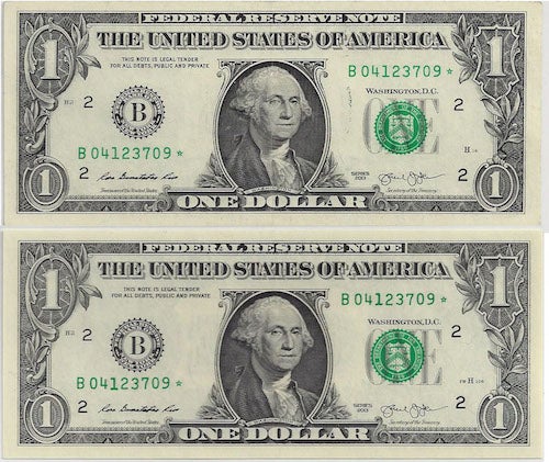 Collectors Find Duplicated Federal Reserve Note Serial Numbers