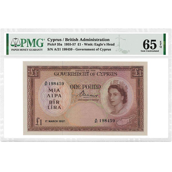 Cyprus Note Featuring a Young Queen Elizabeth II Leads Rarities ...